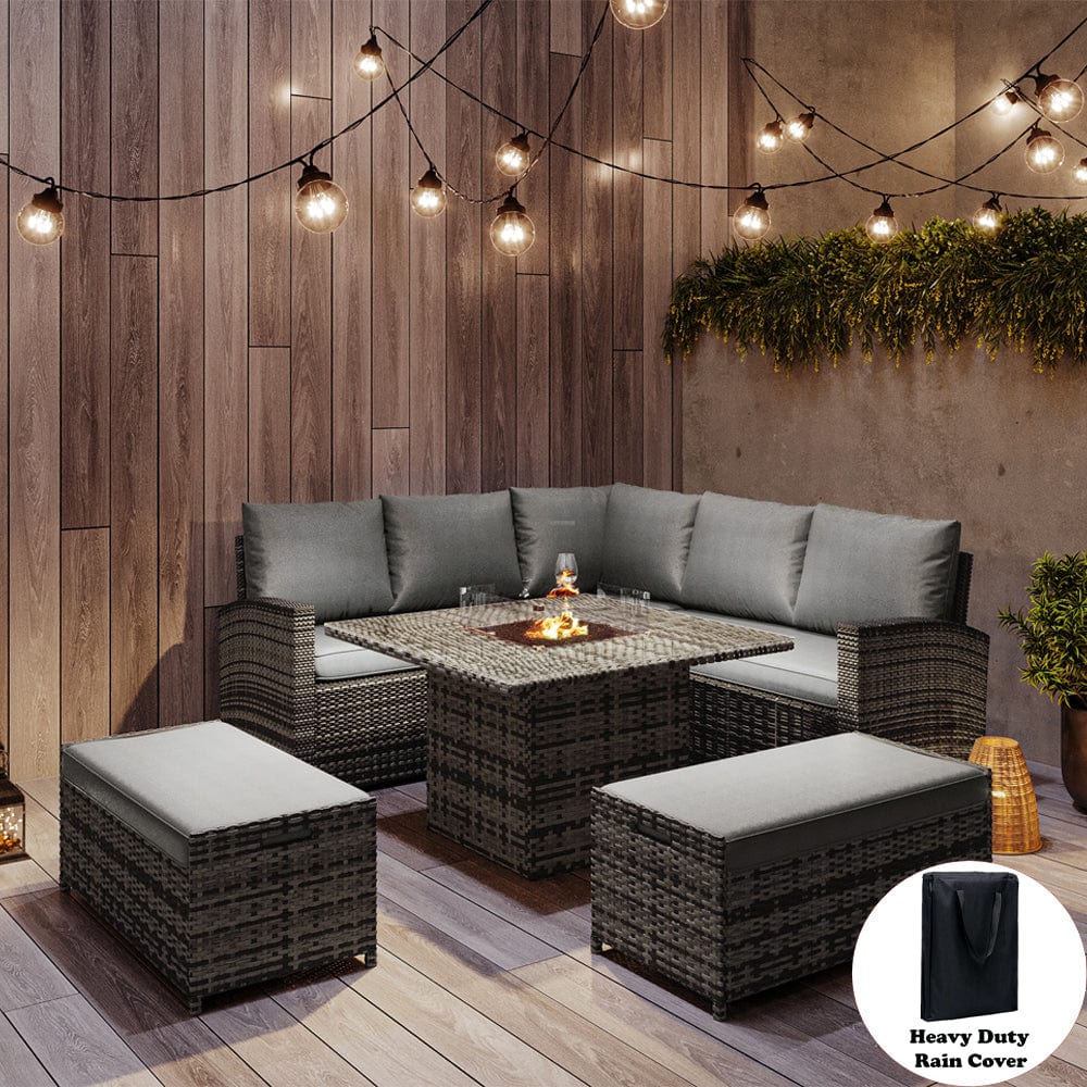 Small Garden Corner Sofa Set | Baci Living Room