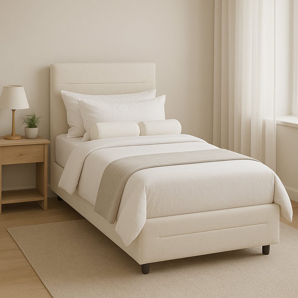 Cibor Wooden Bed Frame with 2 Drawers Single Bed or Double Bed ...