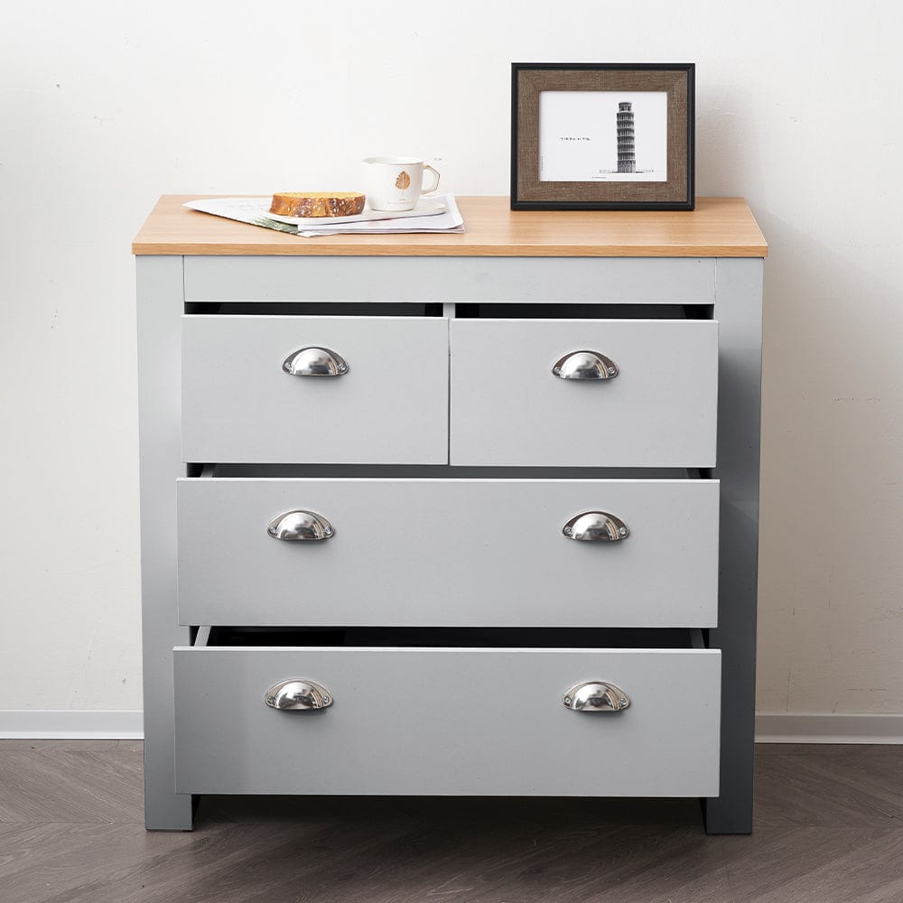 Heritage 2+2 Chest Of Drawers Storage Cabinet