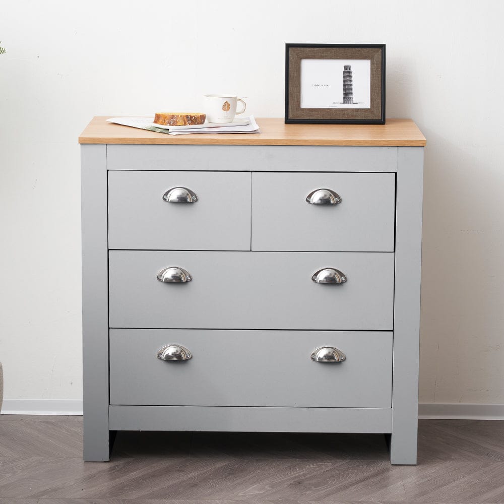 Heritage 2+2 Chest Of Drawers Storage Cabinet