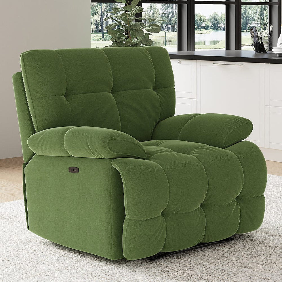 Sleek Velvet Recliner Armchair Manual Or Electric Option – Furniture Maxi
