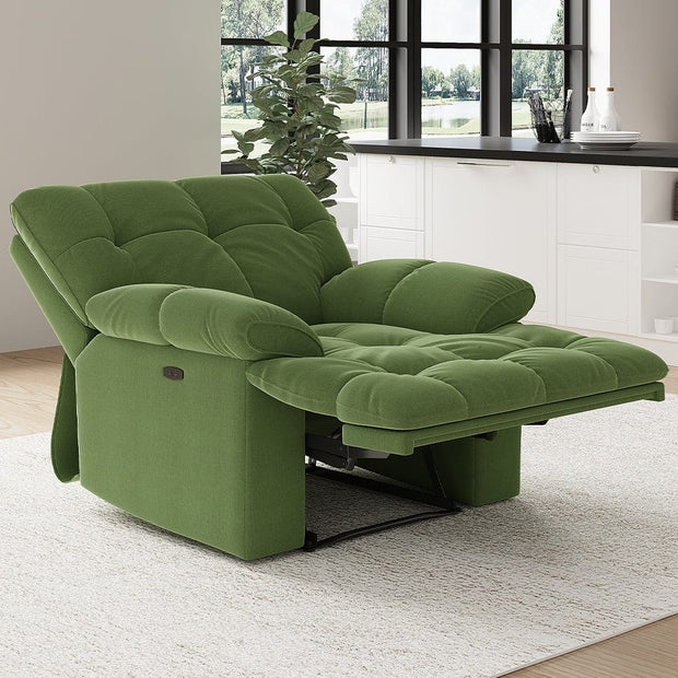 Sleek Velvet Recliner Armchair Manual Or Electric Option – Furniture Maxi