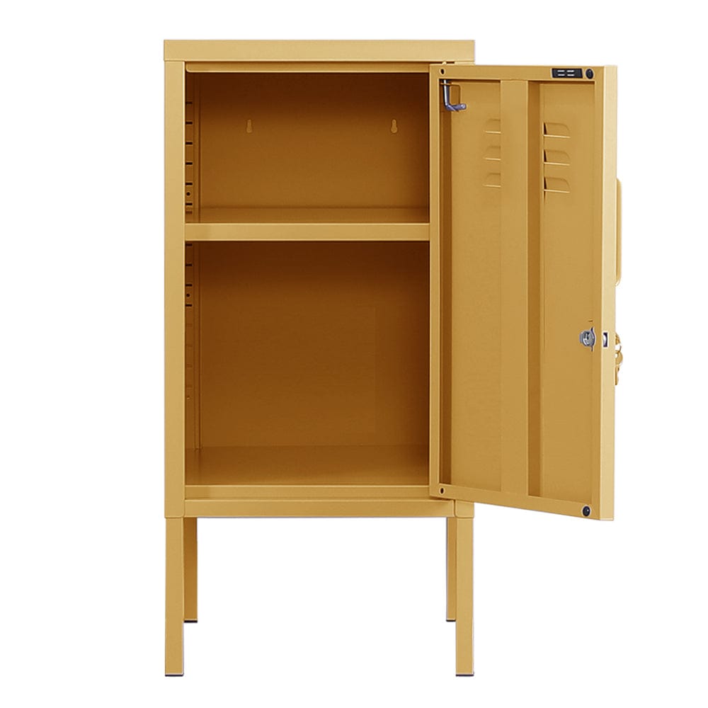 Steel Lush® Night Stand Cabinet With Adjustable Shelf And Locker